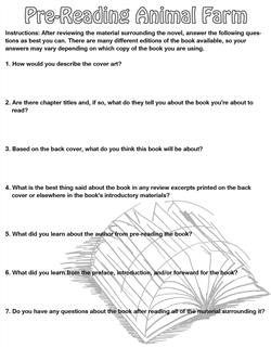 Homeschool Curriculum Purchase Animal Farm - Student Activity Pages /Online